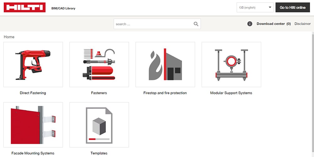 Libreria di oggetti Hilti